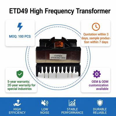China ETD49 Custom SMPS High Frequency Power Transformer 200W-1000W for sale