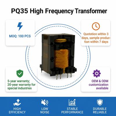 China PQ35 High Efficiency High Frequency Pulse Transformer Reliable Stable SMT Design for sale