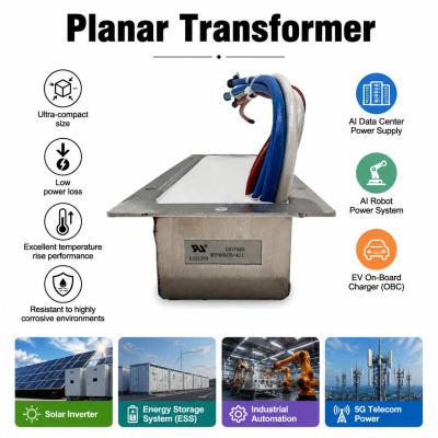 China 100kHz High Current Planar Transformer PQ6035 Low Loss for AI Server Power for sale
