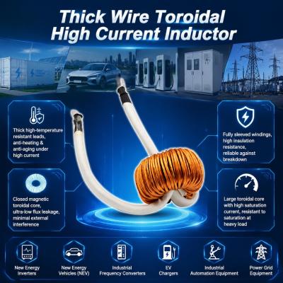 China Stable Heavy Duty 280A High Current Coil Efficient Low DCR Toroidal Inductor for sale