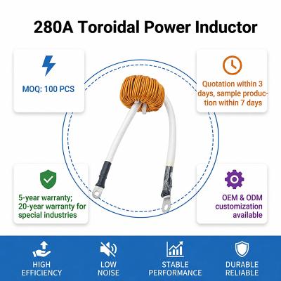 China High Current 280A Toroidal Inductor PFC Choke For 30kW 60kW EV Charging Station for sale