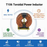 China Stable High Current T106 Common Mode Inductor Efficient Vertical EMI Filter for sale