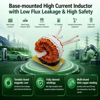 China Custom Industrial 150A High Current Inductor Reliable Base Mount Power Coil (Count: 76 characters) for sale