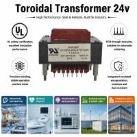 China Dual Output EI60 Low Frequency Transformer PCB Mount 380V 400V To 24V 19V for sale