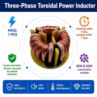 China T50 High Current Toroidal Inductor Vertical PCB Mount Stable Performance for sale