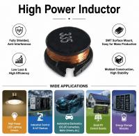 China Reliable Unshielded 335 SMD Power Inductor Stable 3.3mH Drum Core Choke Coil for sale
