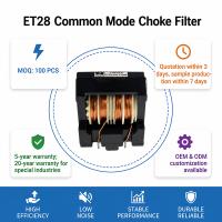 China High Current Compact ET28 CM Choke Low Loss Stable For EMI Filters for sale