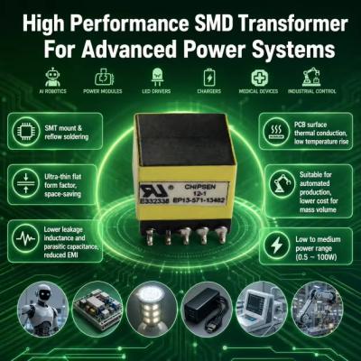 China EP13 Low Loss High Frequency SMPS Transformer Custom POE SMPS Power Design for sale