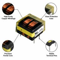 China EE12 Low Profile Efficient Pulse Transformers Custom Gate Drive Power Design for sale