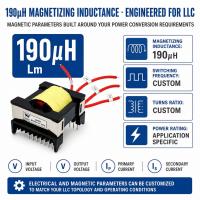 China ETD49 190µH High-Power LLC Resonant Transformer with Flying Lead Design for Industrial & EV Power Supplies for sale