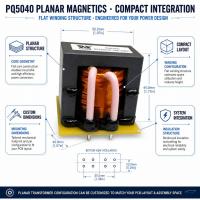 China Stable Efficient PQ5040 High Frequency Transformer for Industrial Power Systems for sale