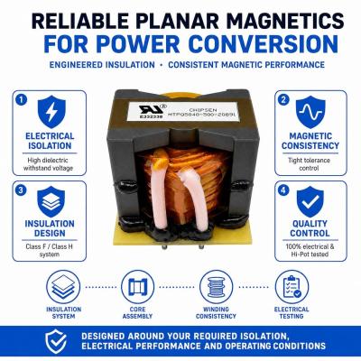 China Stable Efficient PQ5040 High Frequency Transformer for Industrial Power Systems for sale