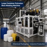China Automatic HDPE PE PP PC Engine Driven Blow Molding Machine 5 Gallon Extrusion Large Extrusion Blow Molding Machine HDPE PP Chemical Drum Barrel Container Making Equipment Production Line for sale