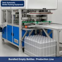China Semi-Automatic Bottle Packaging Machine and Bottle Bagging Machine with 100-200 Bottles per Minute for Label Size L15 to 300 mm H15 to 130 mm for sale