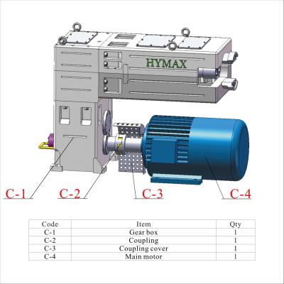 China 20CrMnTiA High Torque Vertical Gear Box for Twin Screw Extruder with Dual Oil Temperature Control for sale
