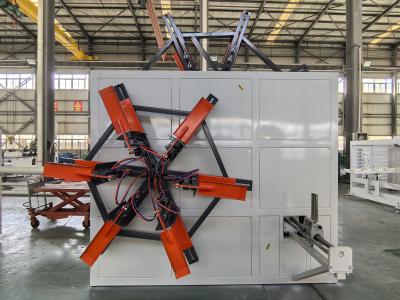 China Automatic PLC Controlled PE PPR Pipe Rewinding Coiler Machine 16-32mm Double Station for sale