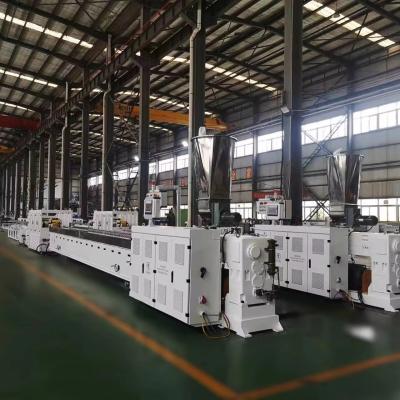China HYPET PVC Window Door Profile Extrusion Line 240mm Width 250kg/h Output High Speed UPVC Frame Making Machine for sale
