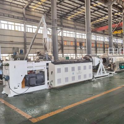 China 110-250mm & 315-630mm PVC Pipe Production Line with 500kg/h and 900kg/h Output Capacity for sale