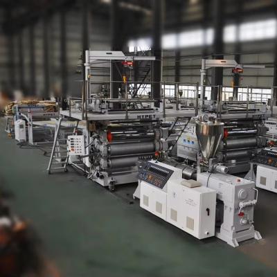 China SPC Flooring Production Line Machine for PVC Vinyl Panel Board Tile Manufacturing 3.5-8mm Thickness for sale