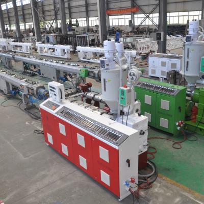 China Shenzhen HYPET 20-63mm PPR Pipe Making Machine with 110-320kg/h Output Capacity and Chipless Cutting for sale