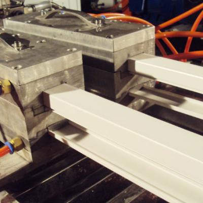 China PVC Cable Duct Profile Extrusion Line 16-150mm Width Range with Punching Machine for Single/Double/Four Strand Production for sale