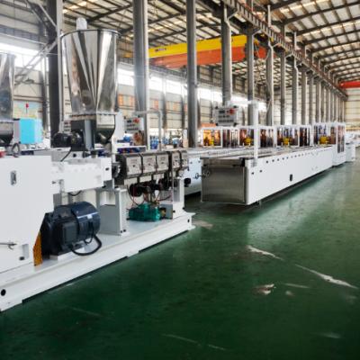 China WPC Anti-Slip Decking Floor Making Machine - 150-250kg/h Output with ZS65-132 Extruder for PVC/PP/PE Materials for sale