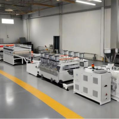China PVC Carbon Crystal Plate Extrusion Line 1220mm Width with ZS80/156+ZS65/132 Extruders for Interior Decoration Panels for sale