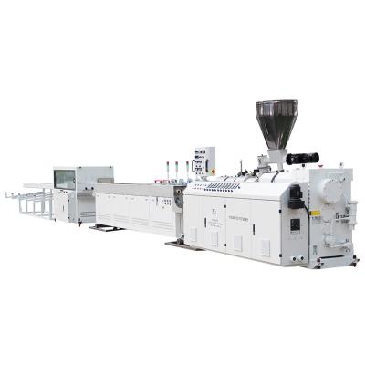 China 16-32mm PVC Pipe Extrusion Line with Four Strand Production, 320kg/h Output and PLC Control System for sale