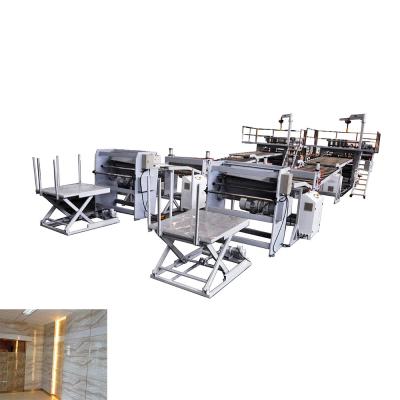China Marble Stone PVC Sheet Extrusion Line with UV Coating 1220mm Width, 500-600kg/h Output, 380V Power for sale