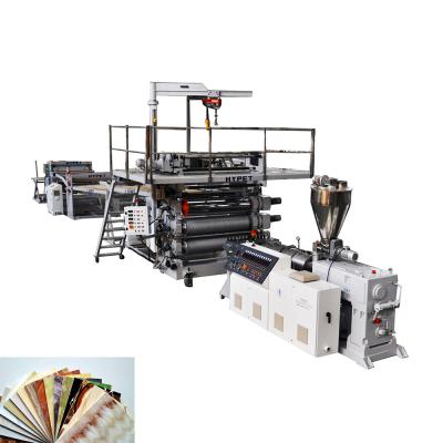 China Artificial Marble Stone Sheet Extrusion Line with Conic Twin Screw Extruder 80/156 | 500-600KG/H Output | 3m/Min Speed for sale