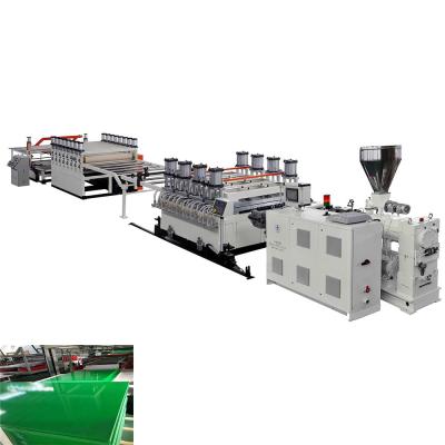 China Plastic Board Extrusion Machine with T Die for 5-20mm Thickness, 1220mm Width, 300-400 kg/h Output for sale