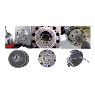 China PVC Pelletizing Extrusion Die for Recycling PVC Pipes and Profiles with 3 Cutting Knives and 1.5KW Motor for sale