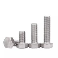 China Hex bolts Custom stainless Steel Hexagon full or half Threaded metal bolts Hex heavy Head Bolts DIN933 ISO4017 for sale