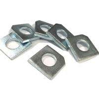 China Enlarged Thickened Square Washer Zinc plating Blue Square washersquare flat washer with M8 M10 M12 M30 DIN436 for sale