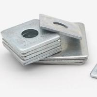 China Enlarged Thickened Square Washer Zinc plating Blue Square washersquare flat washer with M8 M10 M12 M30 DIN436 for sale