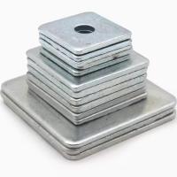 China Enlarged Thickened Square Washer Zinc plating Blue Square washersquare flat washer with M8 M10 M12 M30 DIN436 for sale