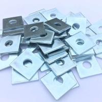 China Enlarged Thickened Square Washer Zinc plating Blue Square washersquare flat washer with M8 M10 M12 M30 DIN436 for sale