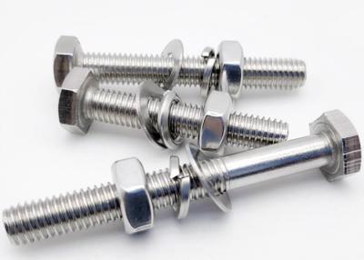China M8 M10 Stainless steel hex Metal bolt and nut washer full partial thread DIN931 DIN933 for sale