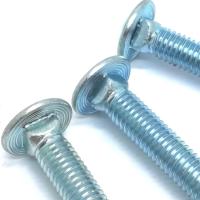 China Grade 4.8 6.8 8.8 Zinc Plated Carbon Steel Carriage bolts With Washer nuts for sale