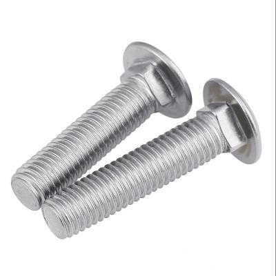 China Flat Head Carriage Carbon Steel Galvanized Bolt with Square Neck Threaded DIN603 for sale