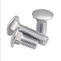 China Flat Head Carriage Carbon Steel Galvanized Bolt with Square Neck Threaded DIN603 for sale