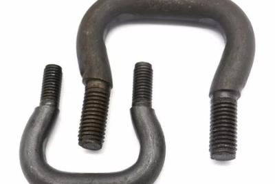 China M4 M16 Carbon steel U type metal bolt  with nut washer Class4.8 grade 8.8 Black Blue U bolt for sale