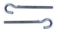 China M4 M16 Carbon steel  L & J Hook Bolt with nut washer Class4.8 grade 8.8 Zinc plating for sale