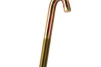 China M8 M16 Brass  L & J Hook Bolt with nut washer T1 T2 T3 Metal bolts Brass plating for sale