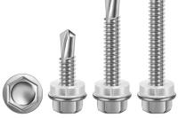 China M5 M6  Stainless steel Self Tapping metal Screws SUS304 SUS316 A2-70 A4 Hexagon head drilling screw for sale