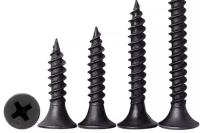 China M4 M16 Carbon steel  Flat head Philip sclotted tapping metal screws Class4.8 grade 8.8 Black for sale
