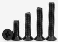 China Black M16 M20 Carbon steel Flat & CSK Head Machine Metal Screw with nuts Class8. 8 CSK screws for sale