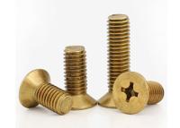 China M8 M16 Brass Flat & CSK Head Machine Screw T1 T2 T3 Philip crosses Metal bolts Brass plating for sale