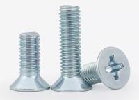 China M8 M12 Mild steel Flat & CSK Head Machine Screw grade 4.8 Zinc plating Blue white for sale