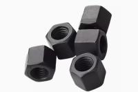 China Black M8 M12 Carbon steel Extended hexagon nuts Class8. 8 Grade 8.8 Extended Metal hex nut for sale